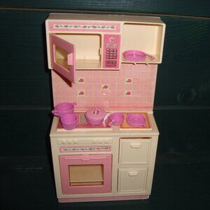Barbie | Toys | Vintage Barbie Pink Cooking Center Kitchen Playset ...